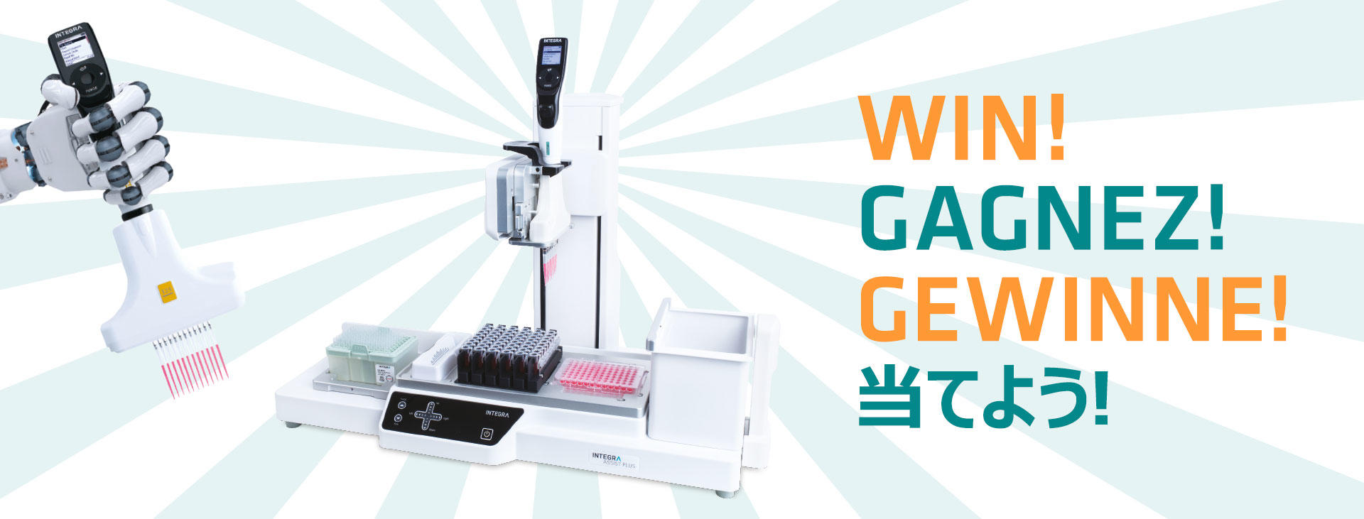 Win an ASSIST PLUS pipetting robot | INTEGRA