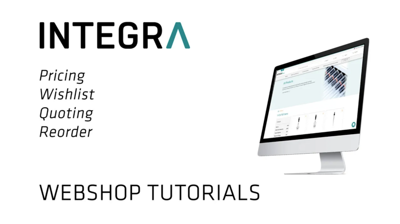 INTEGRA Webshop - all Tutorials | INTEGRA