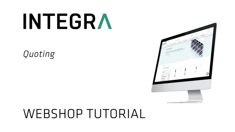 INTEGRA Webshop - Quoting Tutorial | INTEGRA