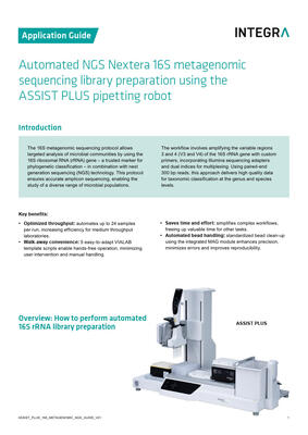 Automated NGS Nextera 16S metagenomic sequencing library preparation ...